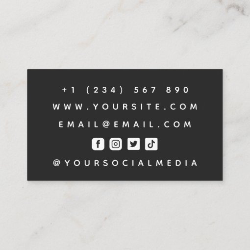 Modern Minimalistic Videographer Video Production Business Card | Zazzle
