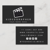 Modern Minimalistic Videographer Video Production Business Card | Zazzle