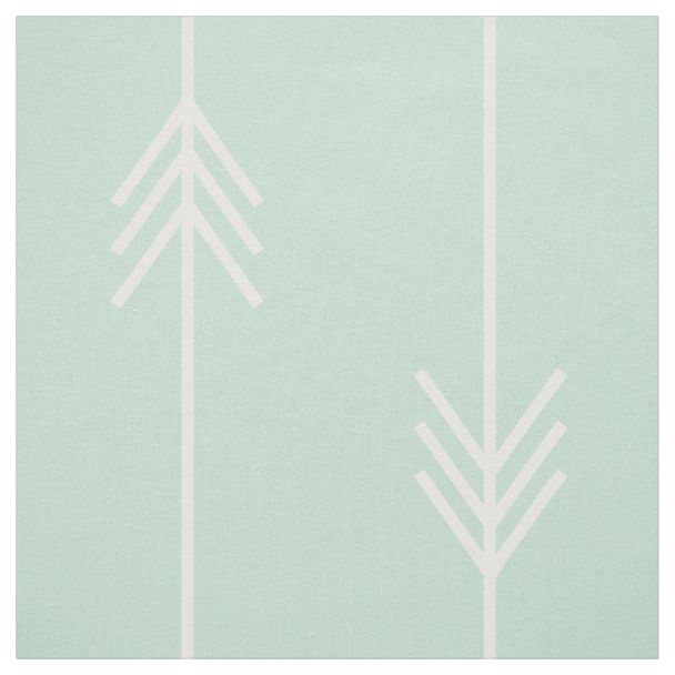 Modern Mint Green And White Large Polka Dots Fabric Zazzle