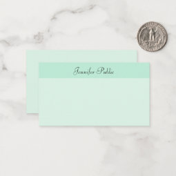 Modern Mint Green Template Handwritten Script Name | Zazzle