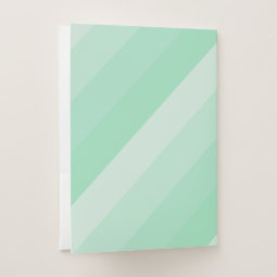 Modern Mint Green White Striped Elegant Template Pocket Folder | Zazzle