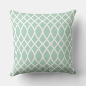 Modern Mint Trellis Framework Pattern Throw Pillow | Zazzle