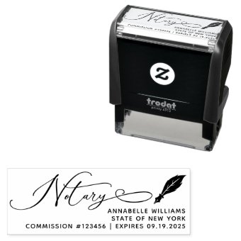 Modern Mobile Notary Public Self-inking Stamp | Zazzle