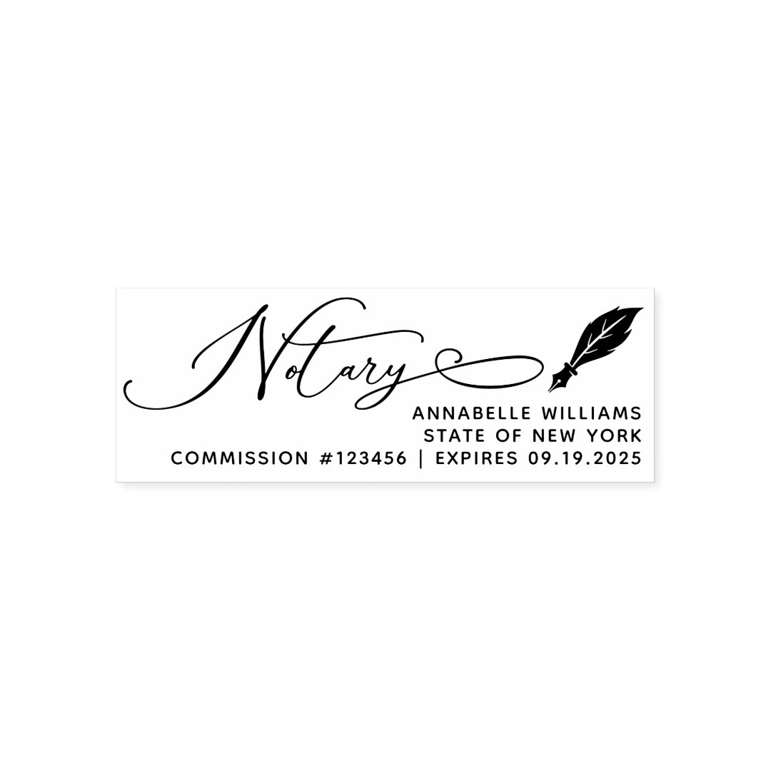 Modern Mobile Notary Public Self-inking Stamp | Zazzle