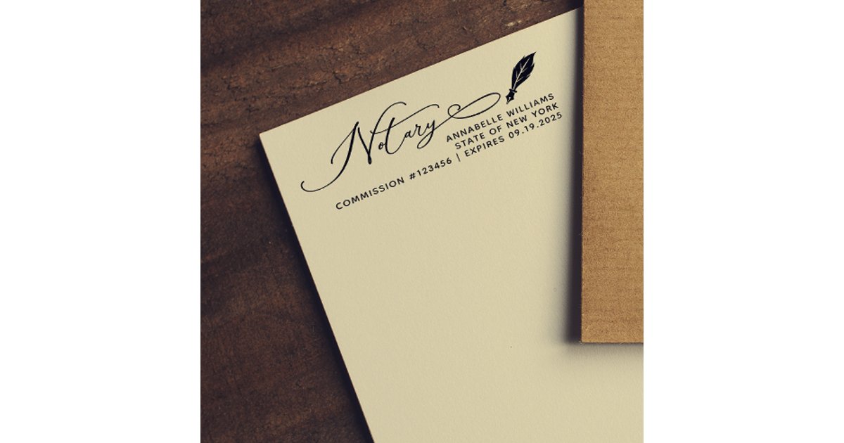 Modern Mobile Notary Public Self-inking Stamp | Zazzle