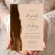 Modern Mocha Brown Gold Agate Tan Wedding Invitation | Zazzle