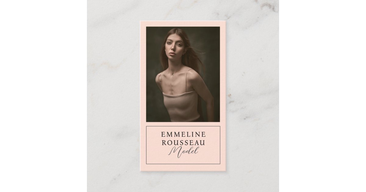 Modern Model Professional Photo Business Card | Zazzle