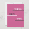 Modern Models Runway Fashion Show Birthday Party Invitation | Zazzle