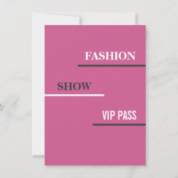 Modern Models Runway Fashion Show Birthday Party Invitation | Zazzle