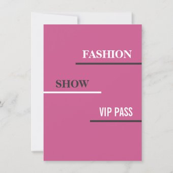 Modern Models Runway Fashion Show Birthday Party Invitation | Zazzle