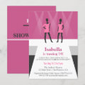 Modern Models Runway Fashion Show Birthday Party Invitation | Zazzle