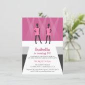 Modern Models Runway Fashion Show Birthday Party Invitation | Zazzle