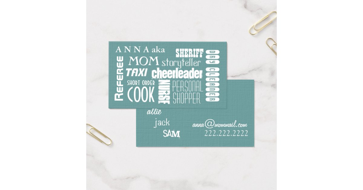 Modern Mom calling card | Zazzle.com