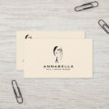 Modern Monogram Abstract Face Art Business Card | Zazzle