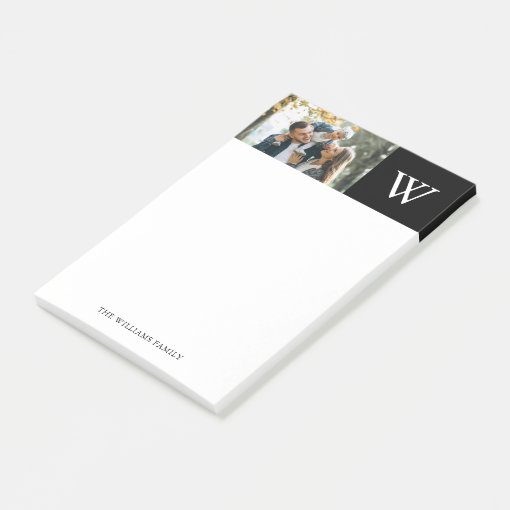 Modern Monogram and Photo Post-it Notes | Zazzle
