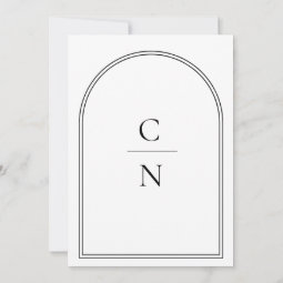 Modern Monogram Arch Wedding Invitation | Zazzle