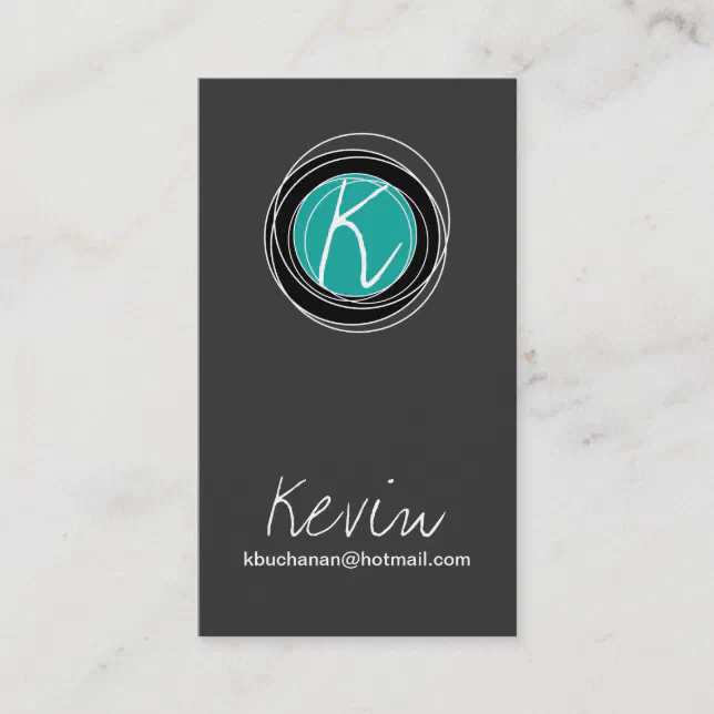 Modern Monogram Business Card | Zazzle