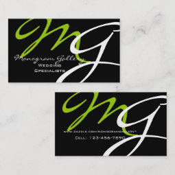 Modern Monogram Business Card Template | Zazzle