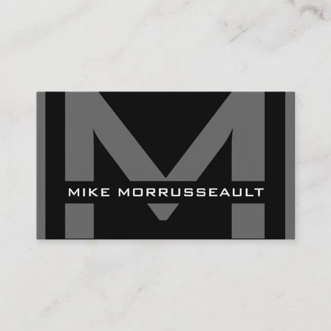 Modern Monogram Business Cards | Zazzle
