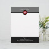 Modern Monogram Business Letterhead | Zazzle
