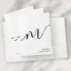 Modern Monogram Calligraphy Black White Pocket Folder | Zazzle