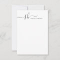 Modern Monogram Elegant Calligraphy Personalized Note Card | Zazzle