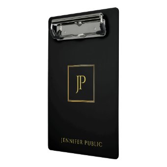 Modern Monogram Elegant Minimalist Design Trendy Mini Clipboard | Zazzle