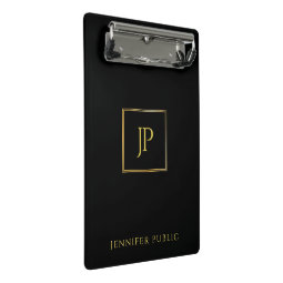 Modern Monogram Elegant Minimalist Design Trendy Mini Clipboard | Zazzle