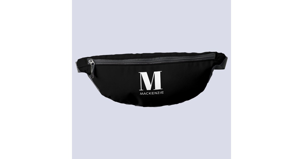 Modern Monogram Initial Name Fanny Pack | Zazzle