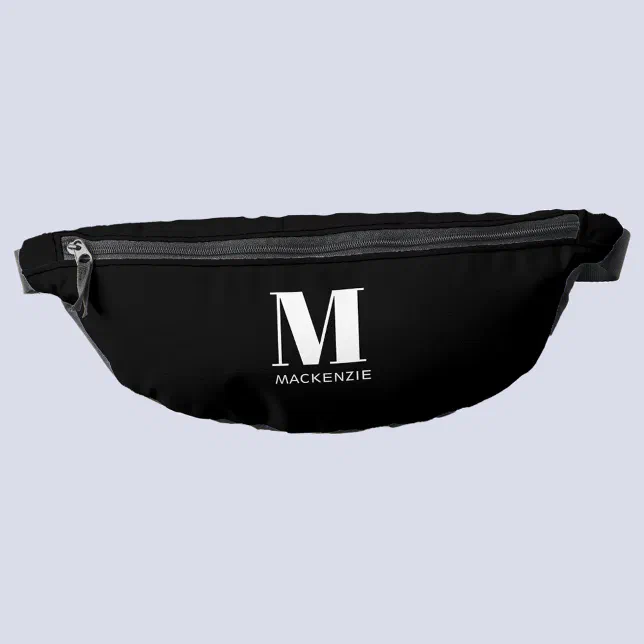 Modern Monogram Initial Name Fanny Pack | Zazzle