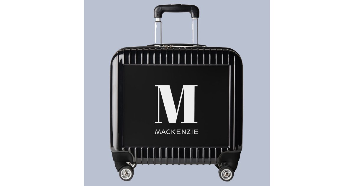 Modern Monogram Initial Name Luggage | Zazzle