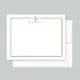 Modern Monogram Initial Thin Border Professional Note Card | Zazzle