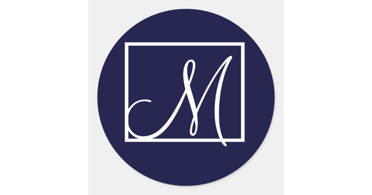 Modern Monogram M Stickers | Zazzle.com
