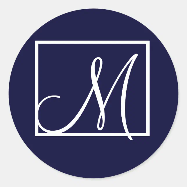 Modern Monogram M Stickers | Zazzle