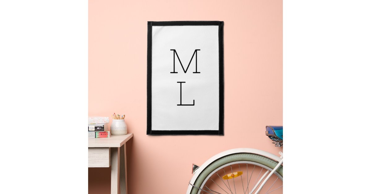 Modern Monogram Minimal Typography Initials Letter Pennant | Zazzle