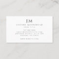 Modern Monogram Minimalist Corporate Business Card | Zazzle