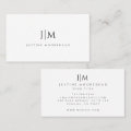 Modern Monogram Minimalist Corporate Business Card | Zazzle