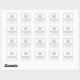 Modern monogram minimalist white return address square sticker | Zazzle