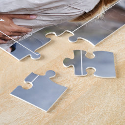 Modern Monogram Photo Jigsaw Puzzle | Zazzle