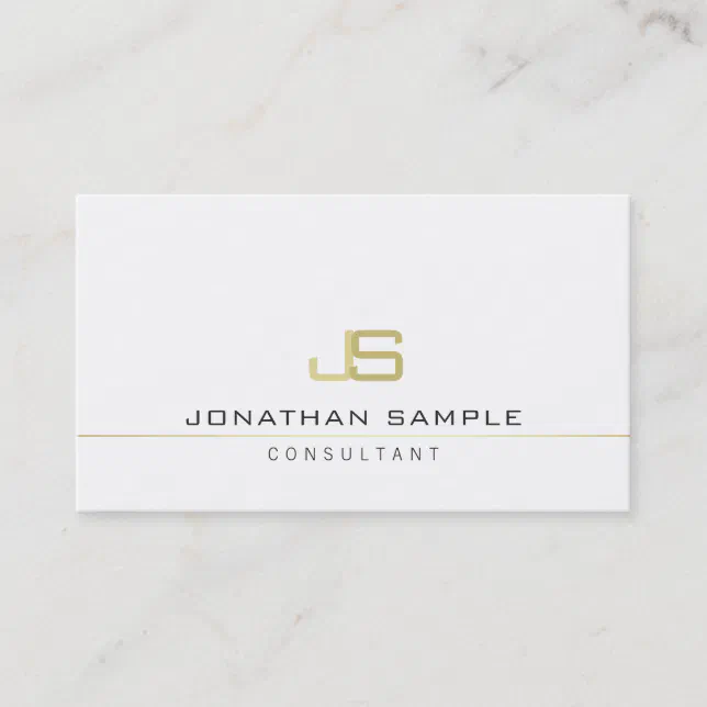 Modern Monogram Professional Elegant Consultant Business Card | Zazzle