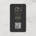 Modern Monogram Professional Initials Black Gold Business Card | Zazzle