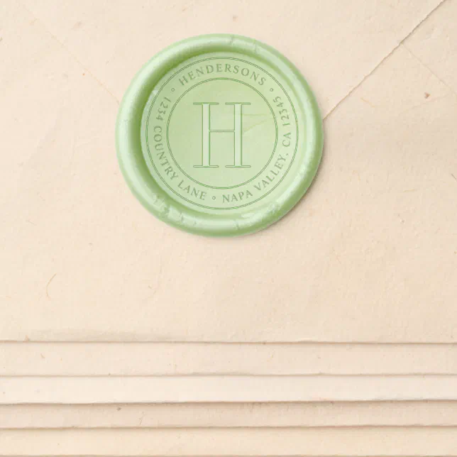 Modern Monogram Return Address Wax Seal Sticker | Zazzle