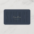 Modern Monogram Science Scientist Dark Blue Gold Business Card | Zazzle