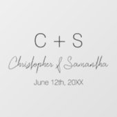 Modern Monogram Script Custom Wedding Floor Decals | Zazzle