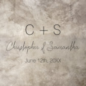 Modern Monogram Script Custom Wedding Floor Decals | Zazzle