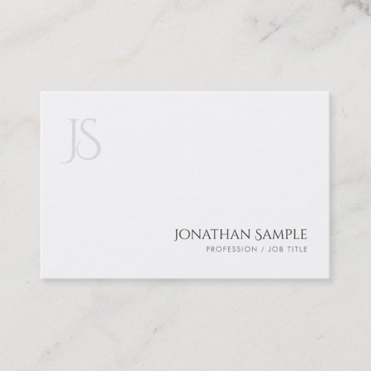 Modern Monogram Simple Design Template Elegant Business Card | Zazzle.com