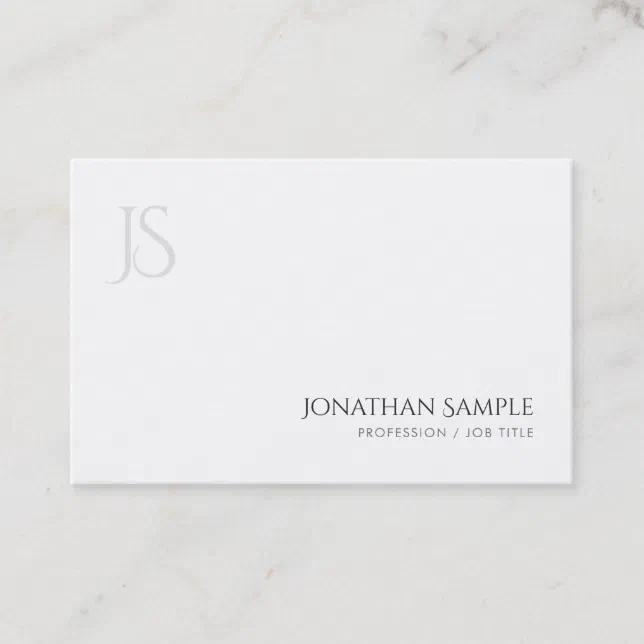 Modern Monogram Simple Design Template Elegant Business Card | Zazzle