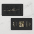 Modern Monogram Skincare Esthetician Elegant Black Business Card | Zazzle
