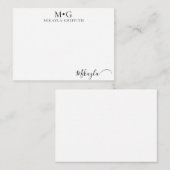 Modern Monogram Stylish Script Custom Note Card | Zazzle