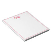 Modern Monogram Trendy Shadow Initials Stylish Notepad | Zazzle